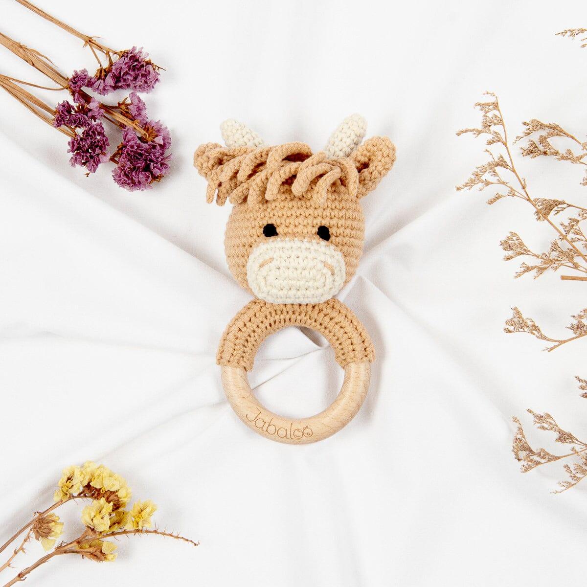 Handmade Bull Crochet Rattle – Jabaloo